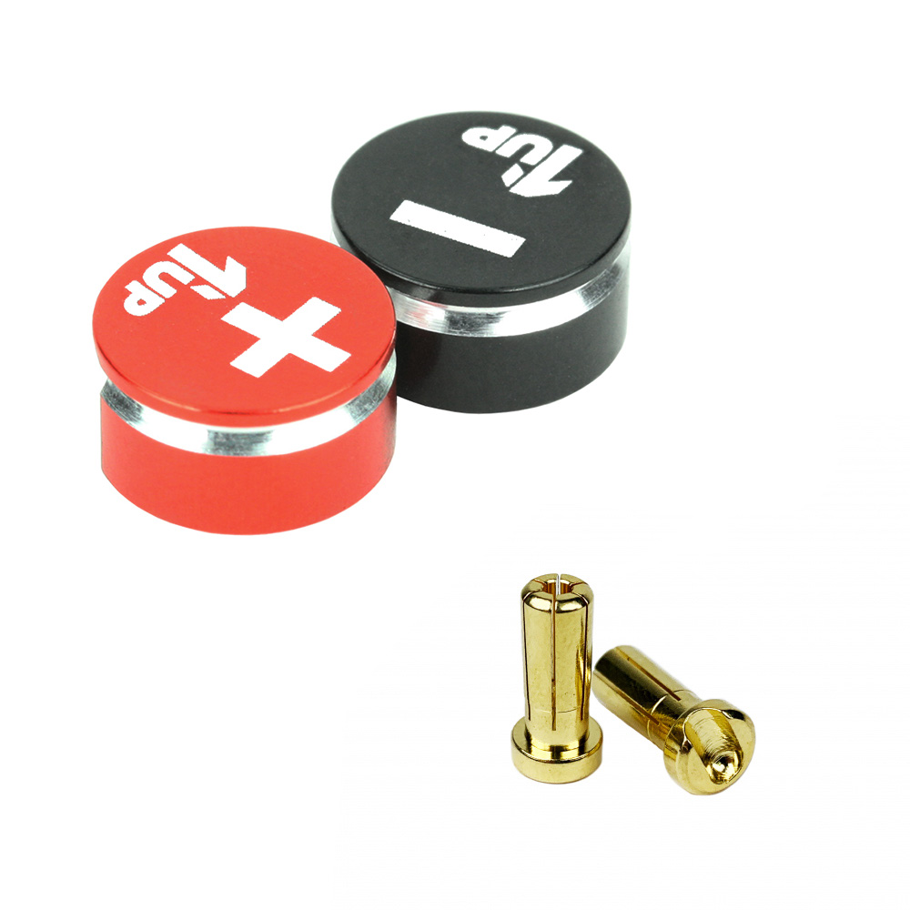 1up Racing LowPro Bullet Plug Grips – Red/Black + LowPro Bullet Plugs ...