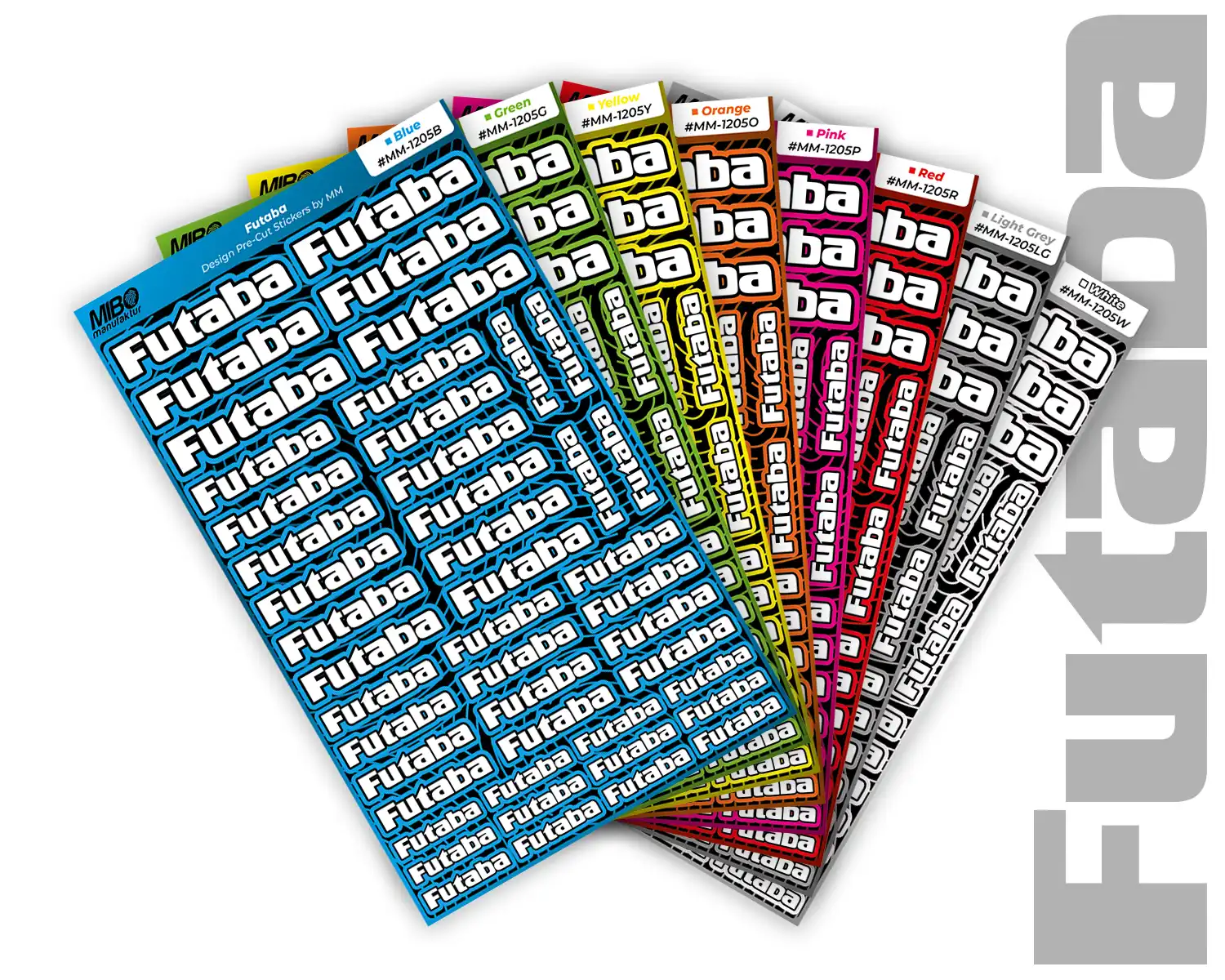 Futaba Design Pre-Cut Stickers by MM (8 Color Options, 46 Stickers ...