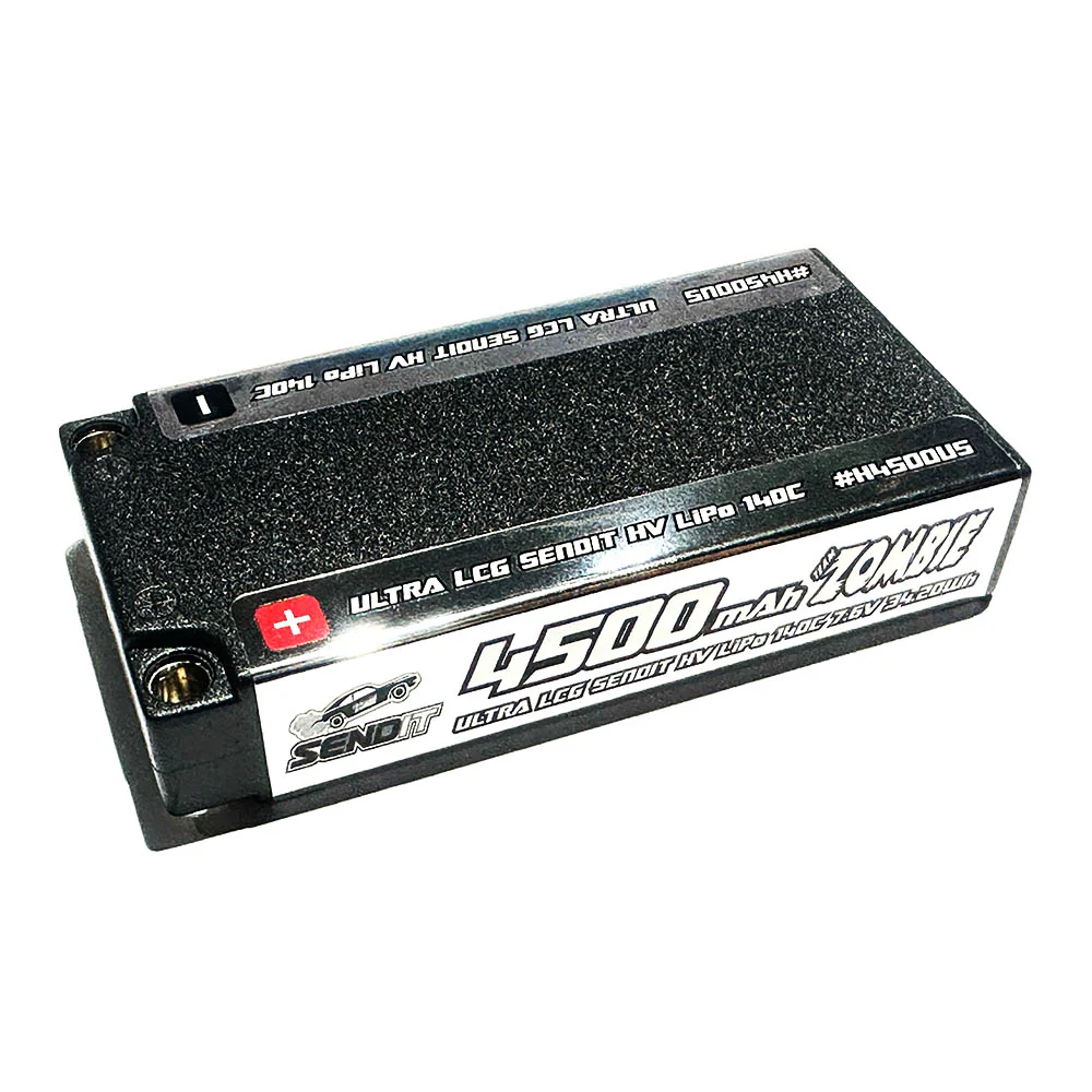 Zombie Sendit Shorty ULCG 4500mAh 7.6V 2S 280C/140C HV LiPo (5mm, 155g ...